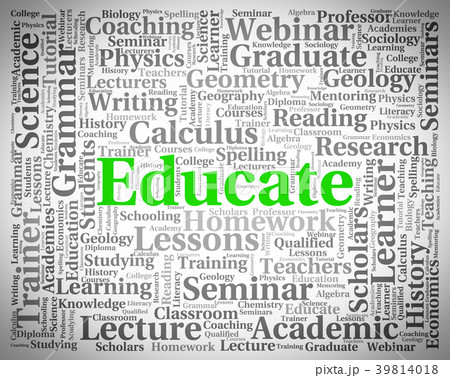 Educate Word Shows Develop Studying And Universityのイラスト素材 [39814018 ...