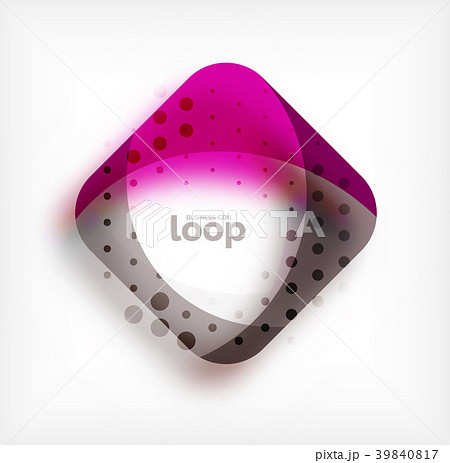 Vector square loop business symbol, geometric iconのイラスト素材 [39840817 ...