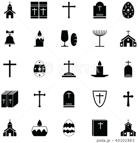 catholic icon setのイラスト素材 [40102863] - PIXTA