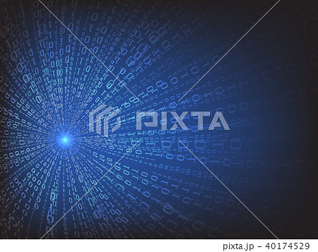 Blue binary code background.のイラスト素材 [40174529] - PIXTA