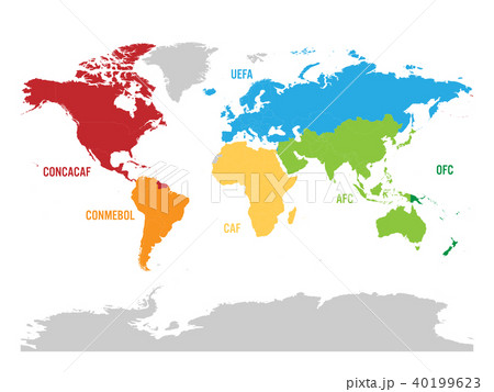 Map of world football, or soccer,...のイラスト素材 [40199623] - PIXTA