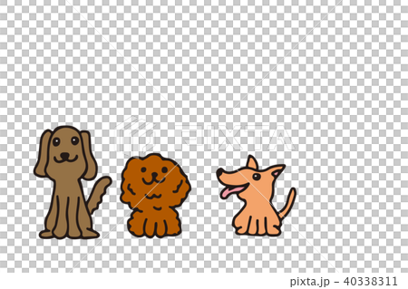 Three dogs dog illustration - Stock Illustration [40338311] - PIXTA