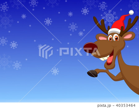 Christmas deer wavingのイラスト素材 [40353464] - PIXTA