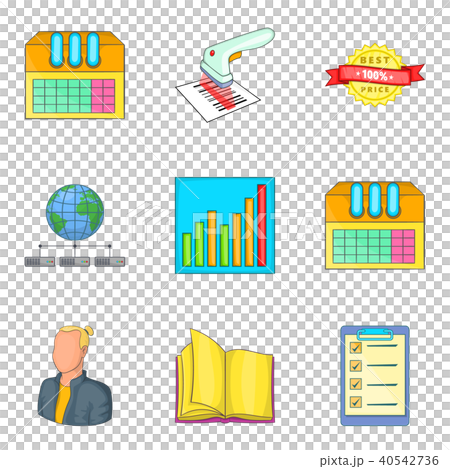 Business of the future icons set, cartoon style - Stock Illustration ...