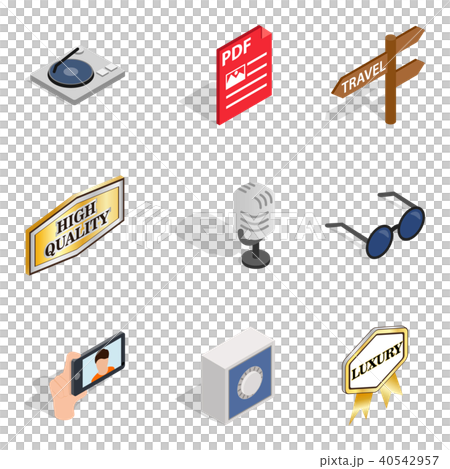 Music maker icons set, isometric style - Stock Illustration [40542957 ...