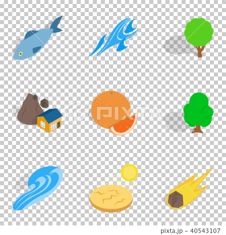 Onshore icons set, isometric style - Stock Illustration [40543107] - PIXTA