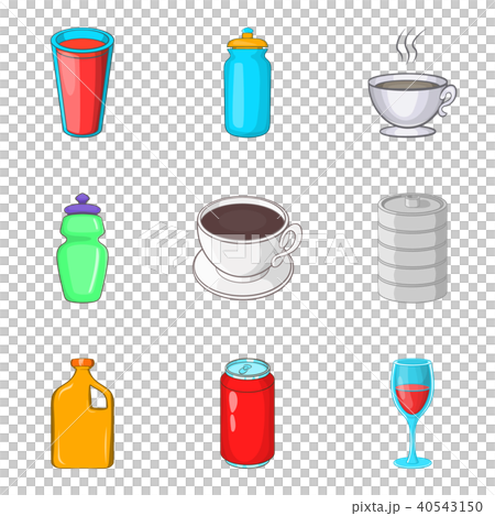 Sip icons set, cartoon style - Stock Illustration [40543150] - PIXTA