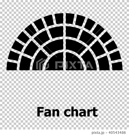 Fan chart icon, simple style. - Stock Illustration [40543486] - PIXTA