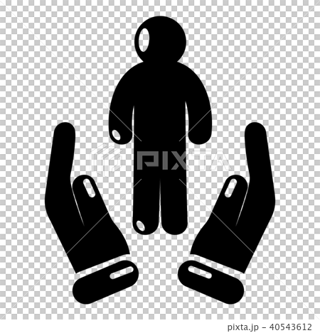 Protection life icon, simple black style - Stock Illustration [40543612 ...