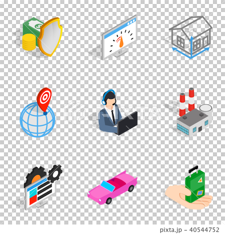 Business unit icons set, isometric style - Stock Illustration [40544752 ...