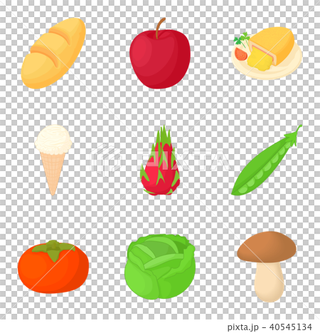 Consumption icons set, cartoon style - Stock Illustration [40545134 ...