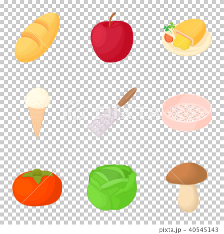 Merriment icons set, cartoon style-插圖素材 [40545143] - PIXTA圖庫