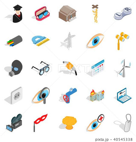 Lease icons set, isometric styleのイラスト素材 [40545338] - PIXTA