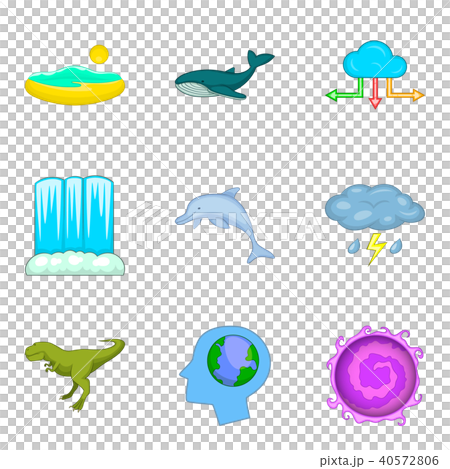 Clime icons set, cartoon style - Stock Illustration [40572806] - PIXTA