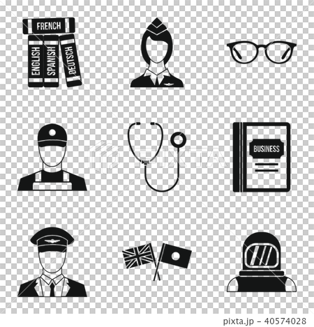 Sensible icons set, simple style - Stock Illustration [40574028] - PIXTA