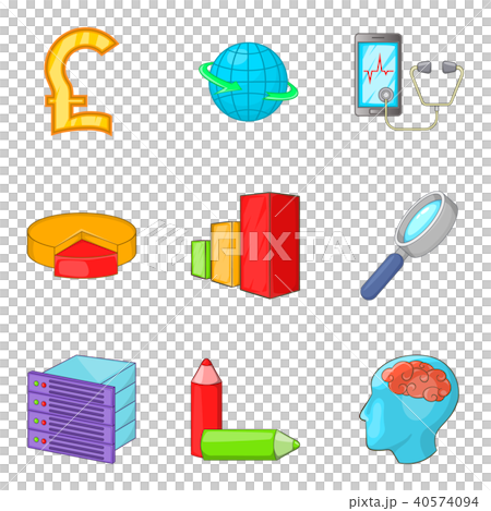 Procurement of goods icons set, cartoon style - Stock Illustration ...