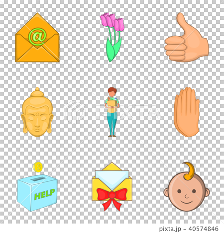 Kindness icons set, cartoon style - Stock Illustration [40574846] - PIXTA