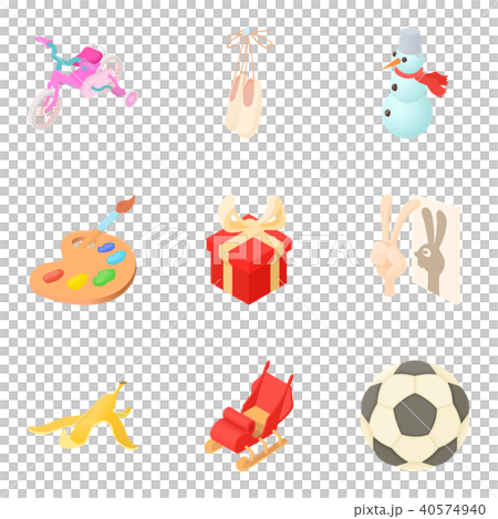 Dote icons set, cartoon style - Stock Illustration [40574940] - PIXTA