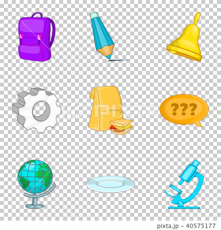 Find out icons set, cartoon style - Stock Illustration [40575177] - PIXTA