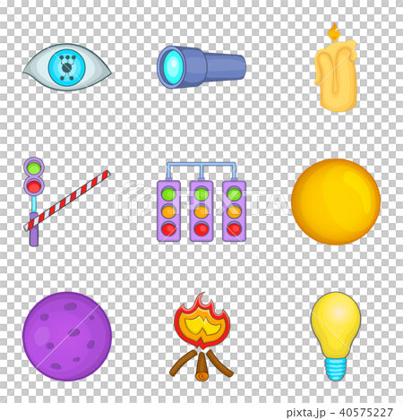 Brighten icons set, cartoon style-插圖素材 [40575227] - PIXTA圖庫