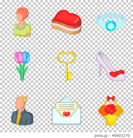 Softness icons set, cartoon style - Stock Illustration [40603270] - PIXTA