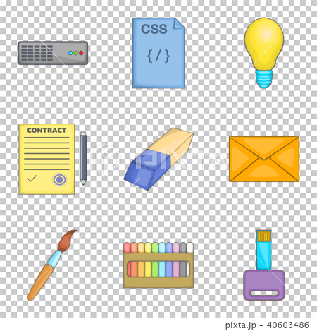 Venality icons set, cartoon style - Stock Illustration [40603486] - PIXTA