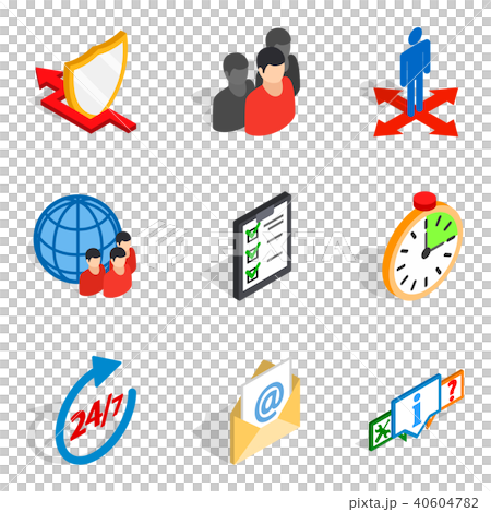 Congregation icons set, isometric style - Stock Illustration [40604782 ...