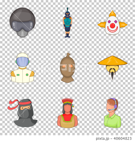 Certain people icons set, cartoon style - Stock Illustration [40604823 ...