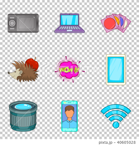 Imprint icons set, cartoon style - Stock Illustration [40605028] - PIXTA
