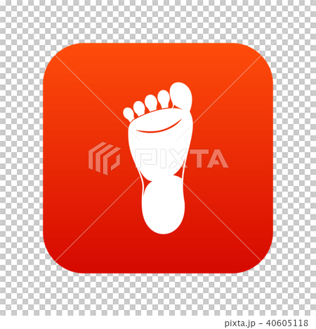 Foot left leg icon digital red - Stock Illustration [40605118] - PIXTA