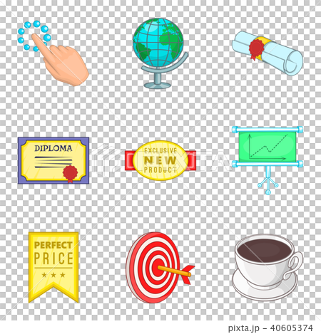 Statement icons set, cartoon style - Stock Illustration [40605374] - PIXTA