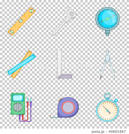 Reconstruct icons set, cartoon style - Stock Illustration [40605867 ...
