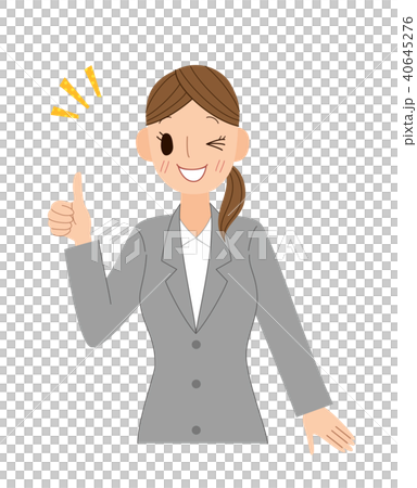 Female employee, good sign - Stock Illustration [40645276] - PIXTA