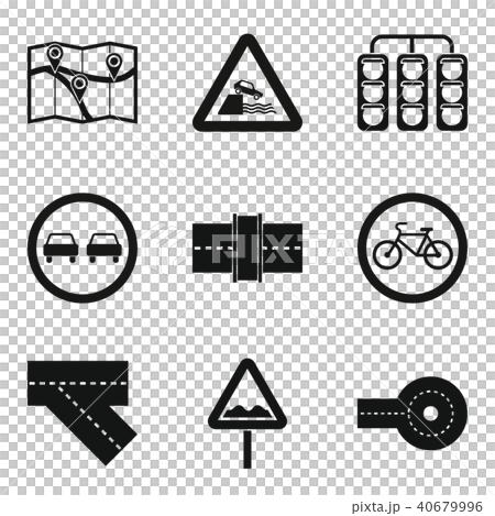 Street icons set, simple style - Stock Illustration [40679996] - PIXTA