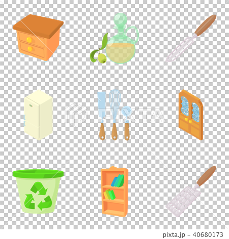 Houseware icons set, cartoon style - Stock Illustration [40680173] - PIXTA