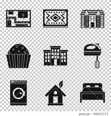 Area icons set, simple style - Stock Illustration [40681171] - PIXTA