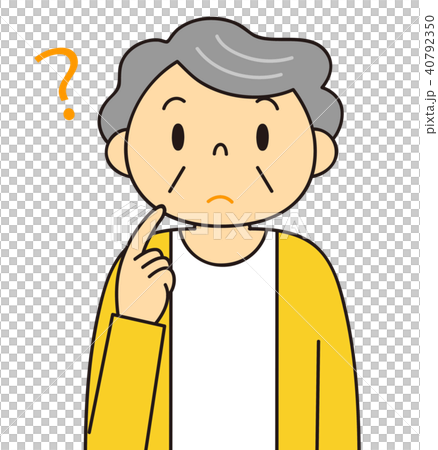 Female Grandma Variation Thinking Thinking - Stock Illustration ...