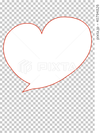 Vector love heart shape dialog - Stock Illustration [40794826] - PIXTA