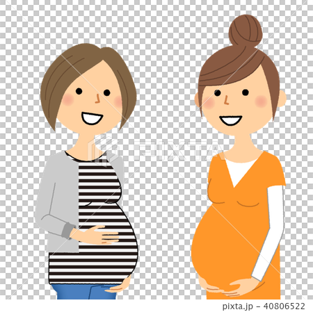 Mata friend pregnant woman pre-mama - Stock Illustration [40806522] - PIXTA