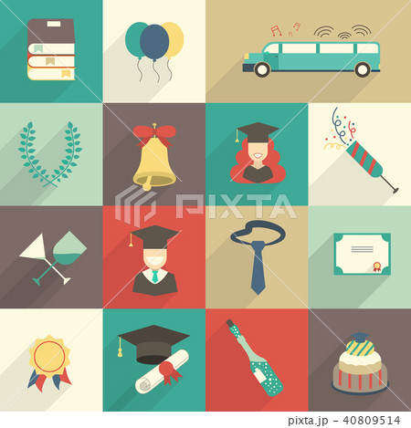 Set of Graduation Celebration Elementsのイラスト素材 [40809514] - PIXTA