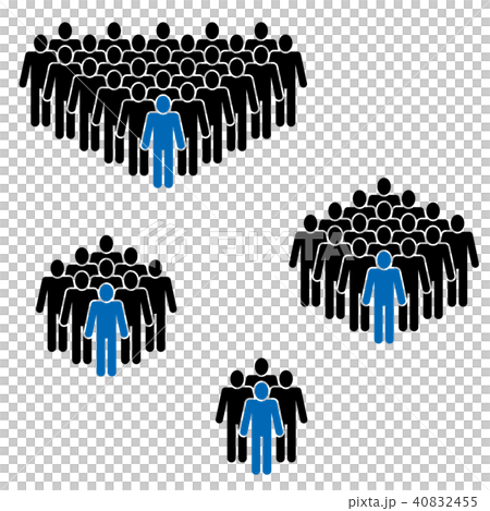 Pictogram crowd group leader 26 16 9 4 - Stock Illustration [40832455 ...