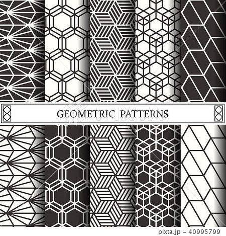 hexagon geometric vector pattern,pattern fillsのイラスト素材 [40995799] - PIXTA