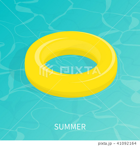 hello summer isometric pool float vector のイラスト素材 [41092164] - PIXTA