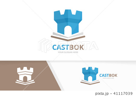 Vector book and castle logo combination. Tower...のイラスト素材 [41117039] - PIXTA