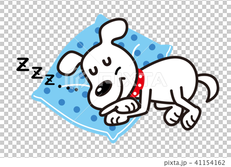 Dog white dog nap snoring - Stock Illustration [41154162] - PIXTA