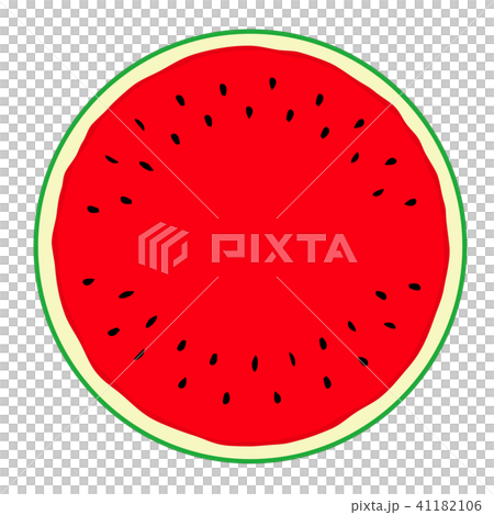 Illustration of cross section of watermelon - Stock Illustration ...