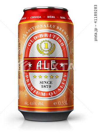 Red ale beer can isolated on white backgroundのイラスト素材 [41189283] - PIXTA