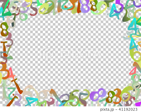 Pastel digit frame - Stock Illustration [41192023] - PIXTA