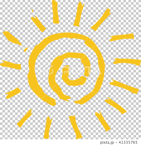Summer sun yellow hand-painted illustration - Stock Illustration ...