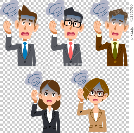 Dizziness of male and female office worker - Stock Illustration ...
